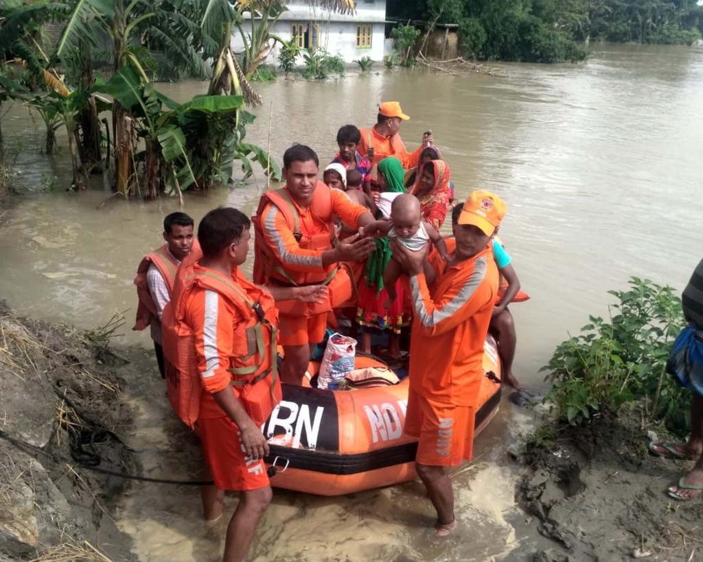 Rescue Operations by NDRF in flood hit areas | Assam Times